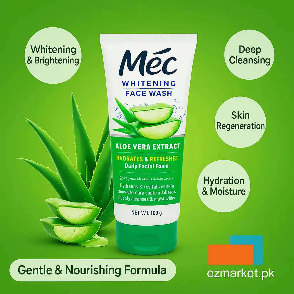 Mec Whitening Face Wash with Aloe Vera Extract